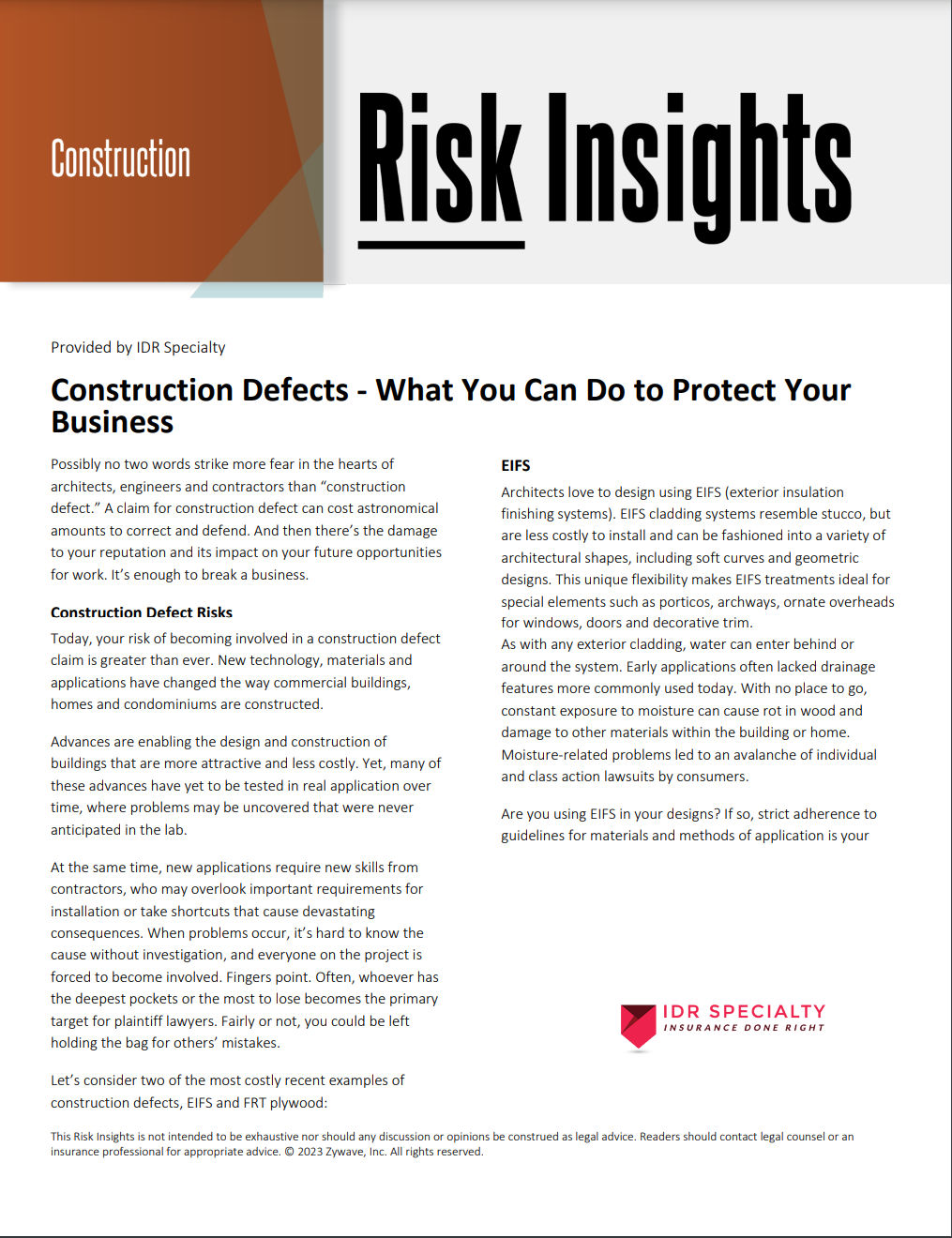 Construction Risk Insights - Construction Defects - What You Can Do to ...